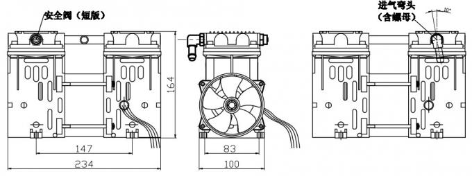 Thermally Protected Portable Oxygen Compressor 110V 60L/M 185 Kpa